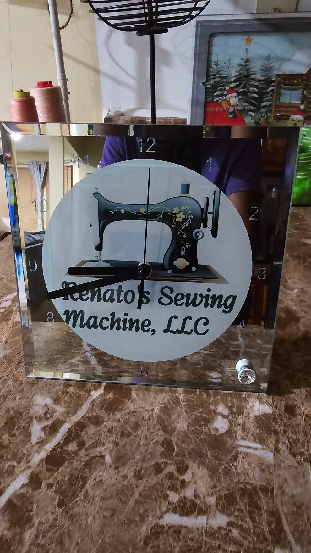 Photo Glass Mirrored Desktop Clock - Send Your Design – Jean Signature